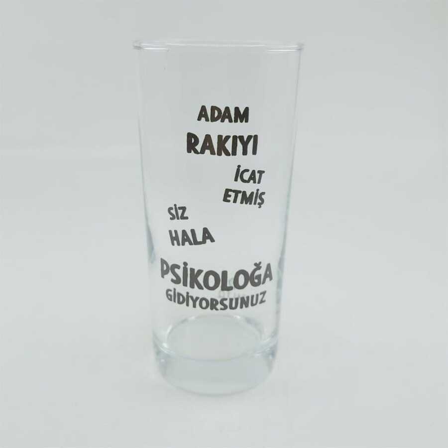 ADAM RAKIYI İCAT ETMİŞ-RAKI BARDAĞI - ŞEFFAF TEKLİ RAKI BARDAĞI